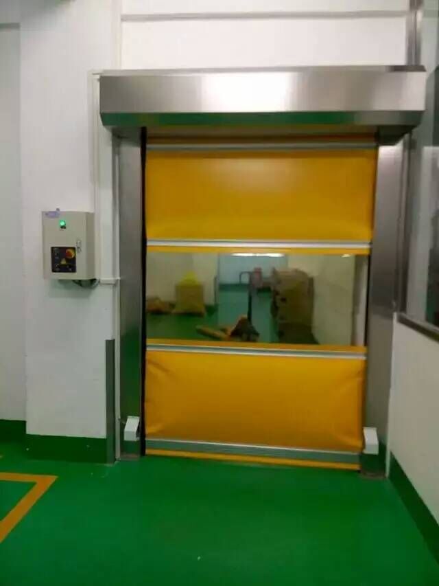 Industry Pvc Roll Up Rapid Rise Door Color Coated Galvanized Steel Material