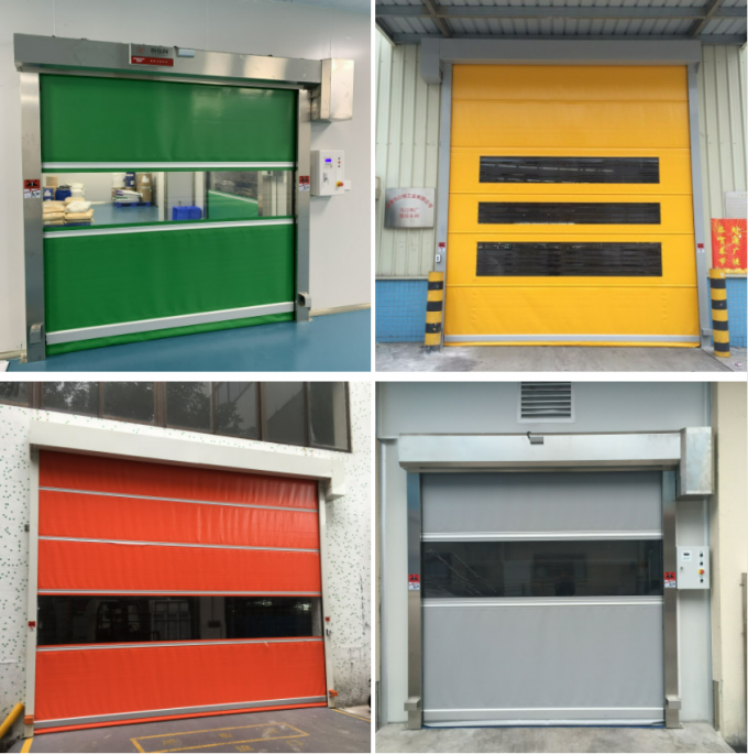 Waterproof PVC Rapid Shutter Door High Speed-35 To 65 Celsius Degree ...