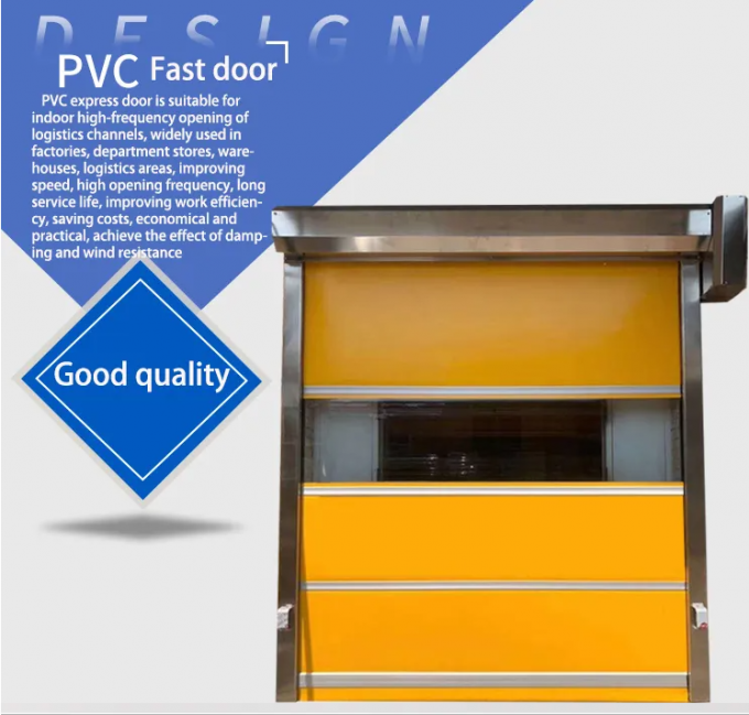 Stainless Steel Pvc Rapid Roller Doors for warehouse and workshop clean ...