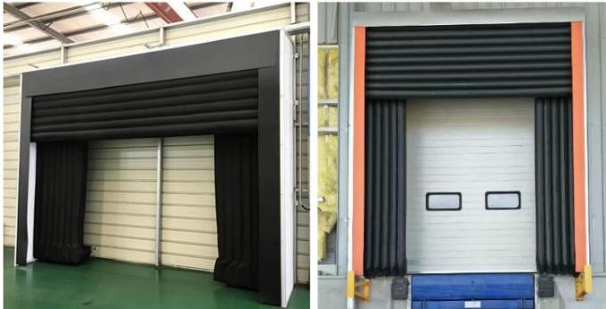 Customized Color Loading Dock Shelters For Logistics And Warehouse PVC ...
