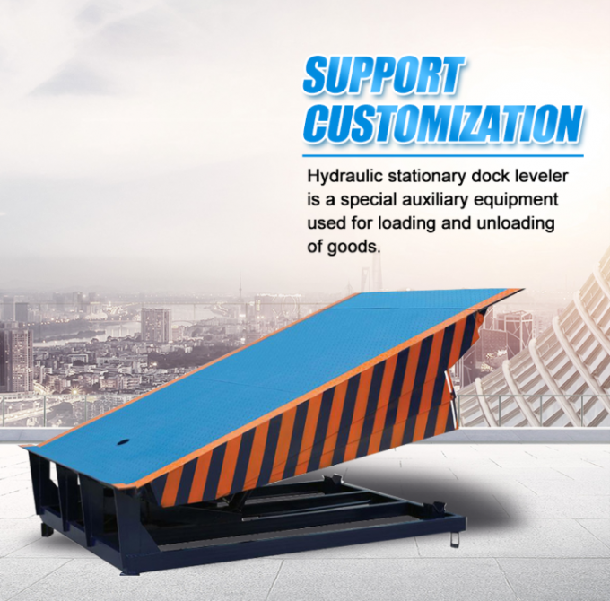 Electric Hydraulic Loading Dock Leveler Stationary With Handheld Remote ...
