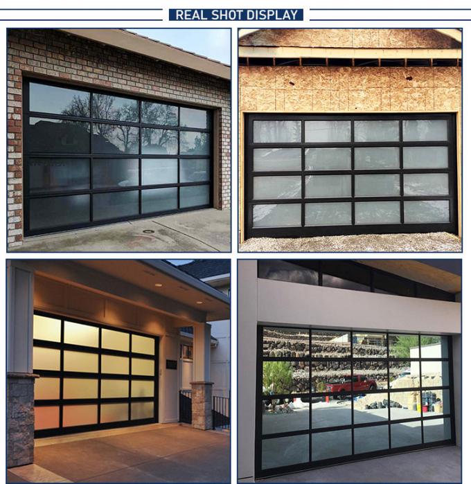 Double Glazing Aluminum Sectional Door For Commercial 9x8 9x7 16x7 ...