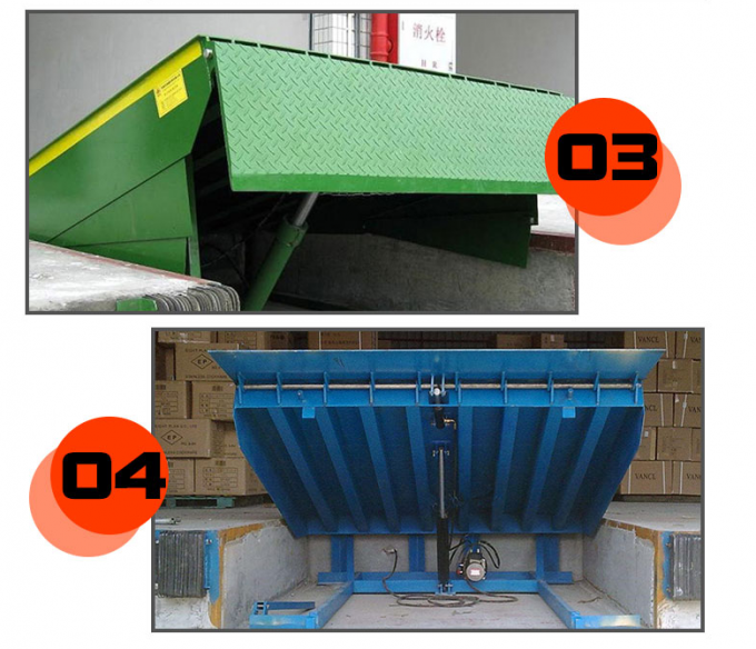 Truck Hydraulic Loading Dock Leveler Super Safety Customizable 15t Warehouse Load