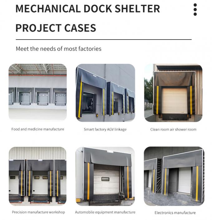 Pvc Rubber Loading Dock Shelters Adjustable Loading System Modern Design