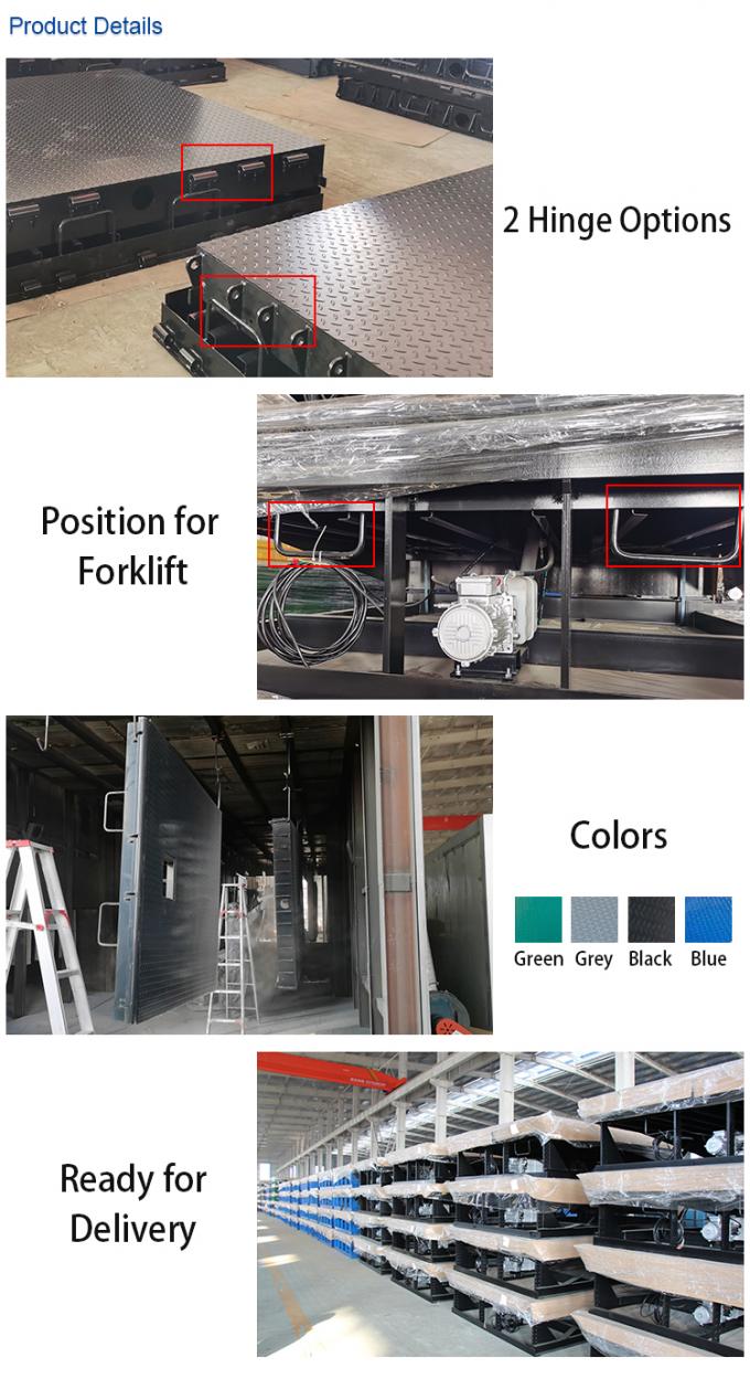 Powder Coated Loading Dock Leveler Hydraulic Workshop Automatic Dock Plate
