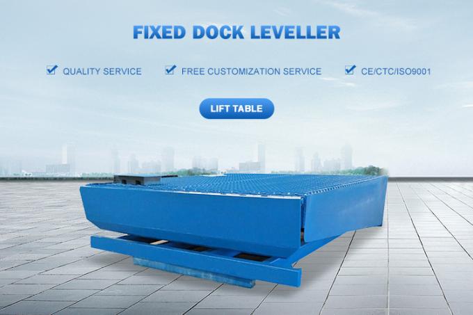 Powder Coated Loading Dock Leveler Hydraulic Workshop Automatic Dock Plate