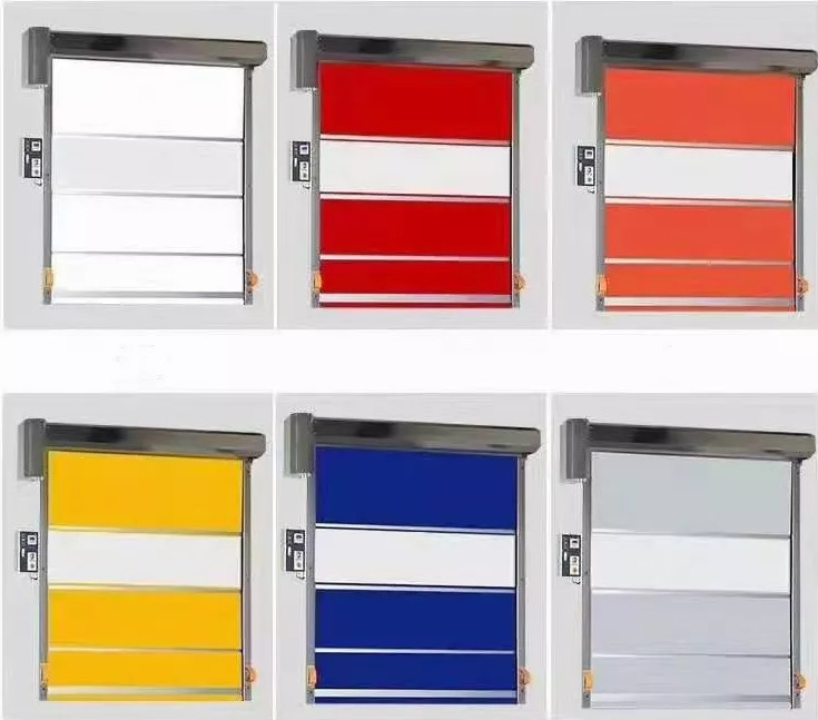 Remote Control High Speed Roll Up PVC Doors 1.5m/s Industrial Rapid Door