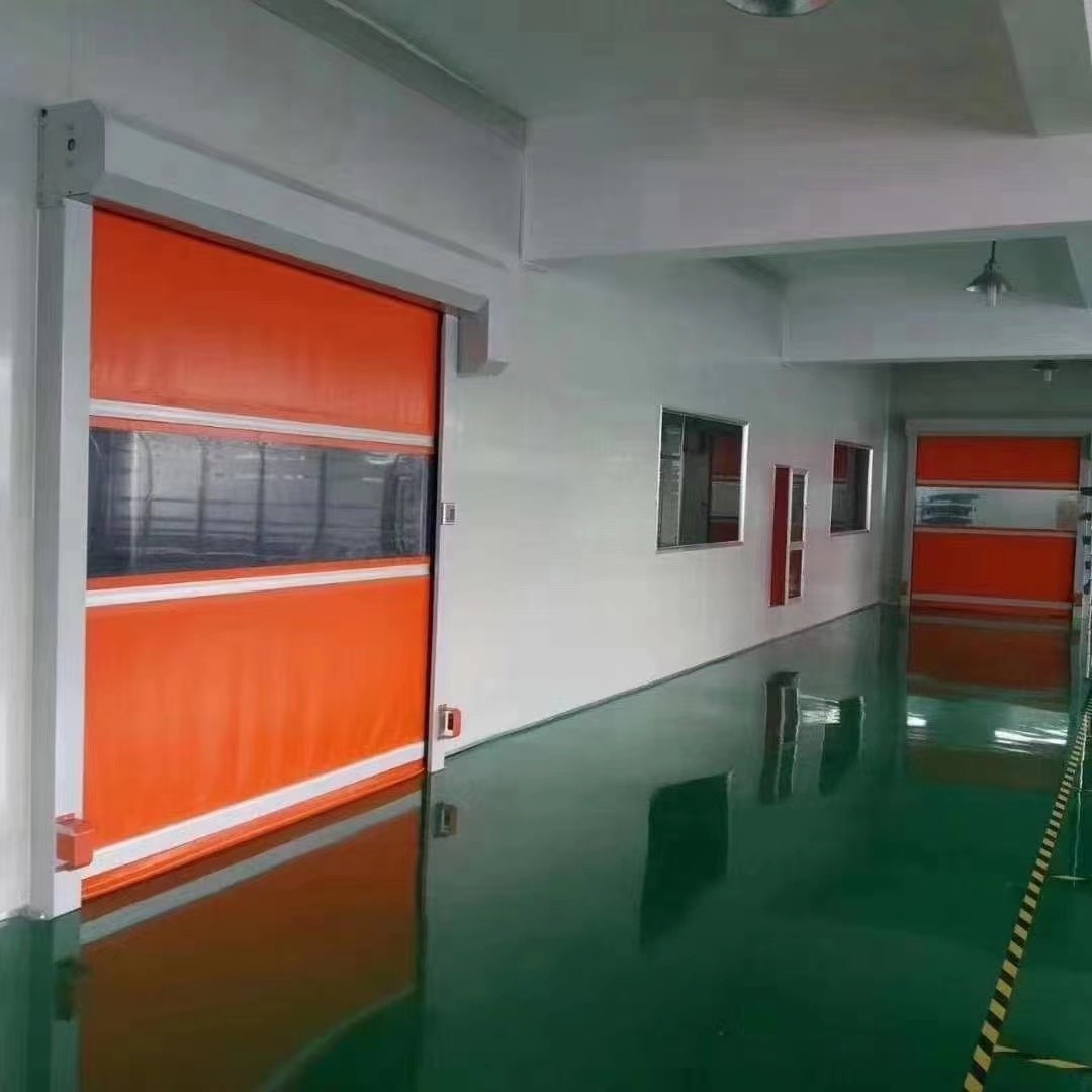 Industrial Automatic Overhead Quick Roll Up Door PVC Fabric Fast Acting ...
