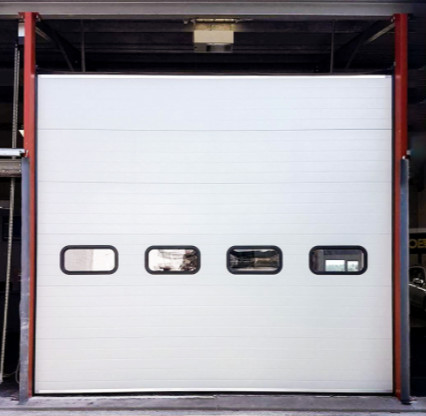 Foam-Filled Overhead Sectional Door High Security Lock Stainless Steel